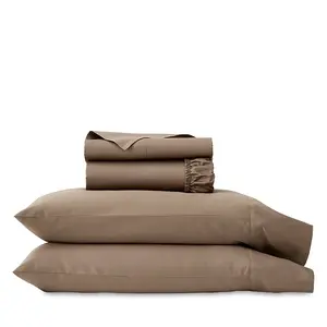 BOLL & BRANCH Signature Organic Cotton Hemmed Sheet Set, King - Walnut