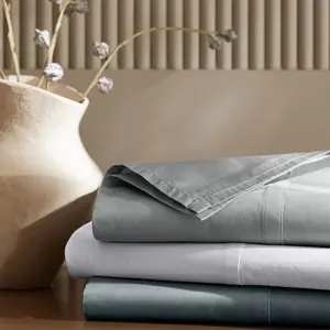 BOLL & BRANCH Signature Organic Cotton Hemmed Sheet Set, Split King - Bluestone