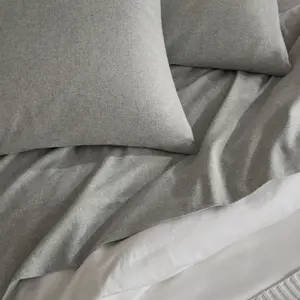 BOLL & BRANCH Flannel Sheet Set, Twin Xl - Heathered Gray
