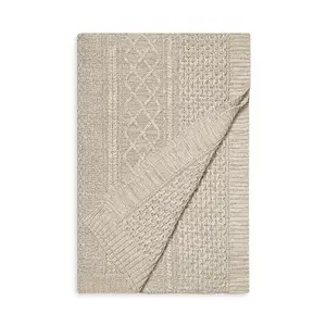BOLL & BRANCH Aran Knit Throw Blanket - Oatmeal