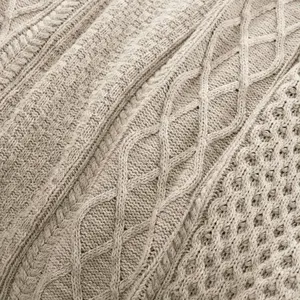 BOLL & BRANCH Aran Knit Throw Blanket - Oatmeal