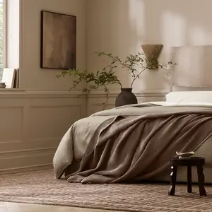 BOLL & BRANCH Waffle Organic Cotton Bed Blanket, Twin/twin Xl - Walnut
