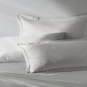 BOLL & BRANCH Percale Hemmed Duvet Set, Full/queen - Mist