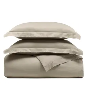 BOLL & BRANCH Percale Hemmed Duvet Set, Full/queen - Oak