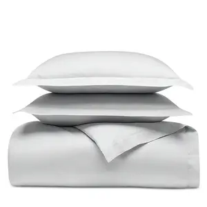 BOLL & BRANCH Signature Organic Cotton Hemmed Duvet Set, Full/queen Sky