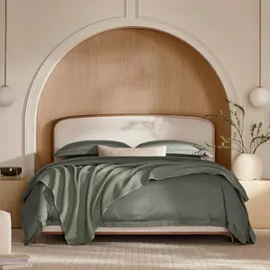 BOLL & BRANCH Percale Hemmed Duvet Cover Set, King/cal King - Juniper