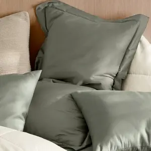 BOLL & BRANCH Percale Hemmed Duvet Cover Set, King/cal King - Juniper