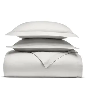 BOLL & BRANCH Percale Hemmed Duvet Cover Set, King/cal King - Mist
