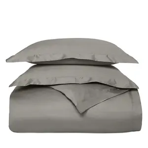 BOLL & BRANCH Percale Hemmed Duvet Cover Set, King/cal King - Stone