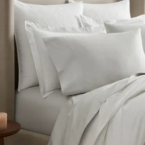 BOLL & BRANCH Percale Hemmed Sheet Set, King - Mist