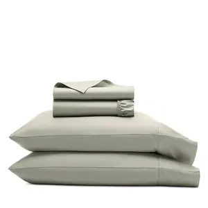 BOLL & BRANCH Percale Hemmed Sheet Set, King - Sageleaf