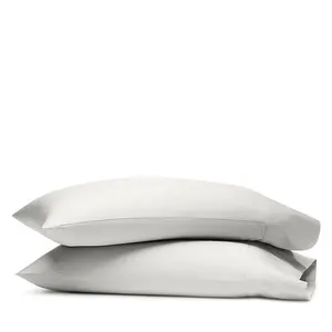 BOLL & BRANCH Percale Hemmed Pillowcase Set, Standard - Mist