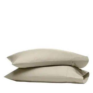 BOLL & BRANCH Percale Hemmed Pillowcase Set, Standard - Oak
