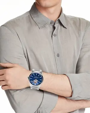 FREDERIQUE CONSTANT Highlife Watch, 41mm - Silver/blue