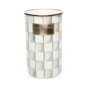 MACKENZIE-CHILDS Sterling Check Enamel Utensil Holder - Multi