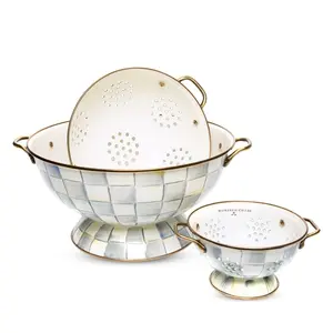 MACKENZIE-CHILDS Sterling Check Enamel Everything Bowl - Multi