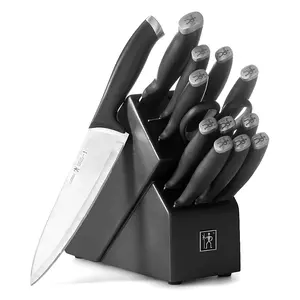 HENCKELS Silvercap 14-piece Knife Block Set - Black