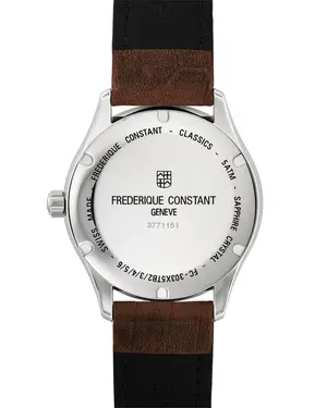 FREDERIQUE CONSTANT Classics Index 40mm Strap Watch - White/brown