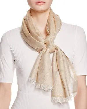 V. Fraas Fraas Solid Metallic Scarf - Exclusive Gold