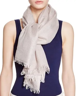 V. Fraas Fraas Solid Metallic Scarf - Exclusive Taupe/rose Gold