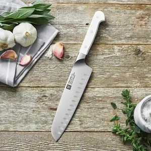 ZWILLING J. A. Henckels Pro Le Blanc 7 Slim Hollow Edge Santoku Knife - Silver