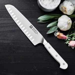 ZWILLING J. A. Henckels Pro Le Blanc 7 Slim Hollow Edge Santoku Knife - Silver