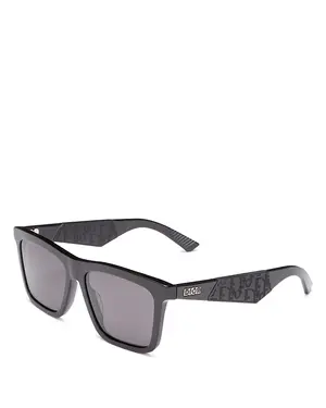 Dior Geometric Sunglasses, 56mm - Black/smoke