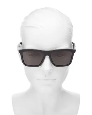 Dior Geometric Sunglasses, 56mm - Black/smoke