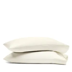 BOLL & BRANCH Signature Organic Cotton Hemmed Pillowcase Set, Standard - Cream