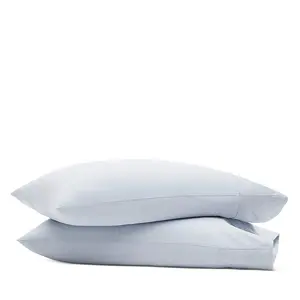 BOLL & BRANCH Signature Organic Cotton Hemmed Pillowcase Set, Standard - Hydrangea