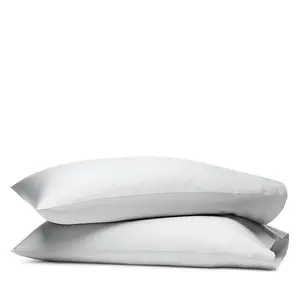 BOLL & BRANCH Signature Organic Cotton Hemmed Pillowcase Set, Standard - Sky