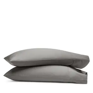 BOLL & BRANCH Signature Organic Cotton Hemmed Pillowcase Set, Standard - Stone