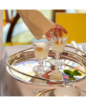 Christofle Vertigo Round Tray
