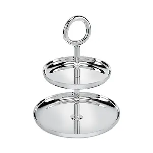 Christofle Vertigo 2 Tier Pastry Stand - Silver