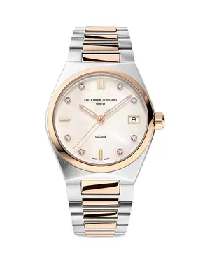 FREDERIQUE CONSTANT Highlife Watch With Interchangeable Strap Cream/silver