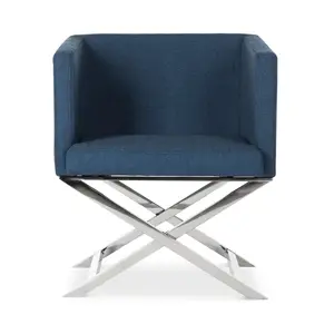 SAFAVIEH Celine Chrome Cross Leg Chair