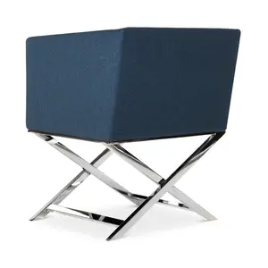 SAFAVIEH Celine Chrome Cross Leg Chair