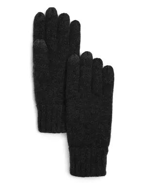 Bloomingdale'S The Men's Store At Bloomingdale's Knitted Tech Gloves Black
