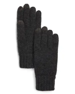 Bloomingdale'S The Men's Store At Bloomingdale's Knitted Tech Gloves Grey