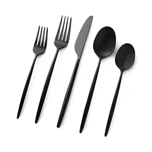 CAMBRIDGE Silversmiths Gaze Satin 20-piece Flatware Set, Service For 4 - Black