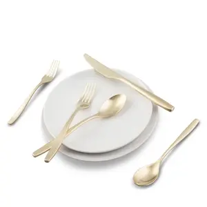CAMBRIDGE Silversmiths Averie Satin 20 Piece Flatware Set - Champagne