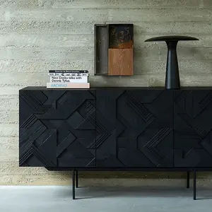 ETHNICRAFT Graphic 3-door Sideboard - Black