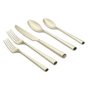 CAMBRIDGE Silversmiths Gilda Satin 20 Piece Flatware Set - Champagne