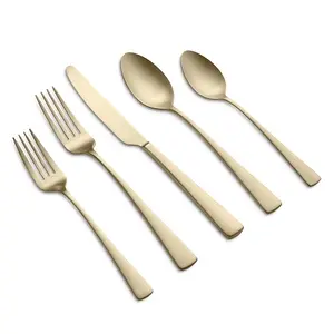 CAMBRIDGE Silversmiths Cerys Satin 20 Piece Flatware Set - Champagne