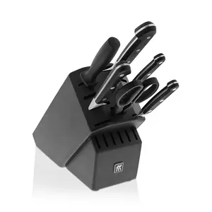 ZWILLING J. A. Henckels Professional 7-piece Black Knife Block Set - Silver