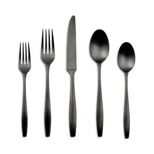CAMBRIDGE Silversmiths Katerina Satin 20 Piece Flatware Set - Black
