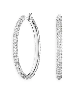 SWAROVSKI Dextera Hoop Earrings - Silver