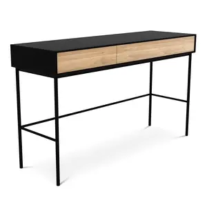 ETHNICRAFT Blackbird Oak Desk - Black