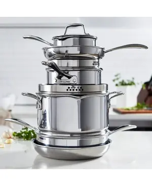 ZWILLING Clad Cfx 10-piece Stainless Steel Ceramic Nonstick Cookware Set