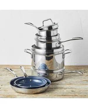 ZWILLING Clad Cfx 10-piece Stainless Steel Ceramic Nonstick Cookware Set